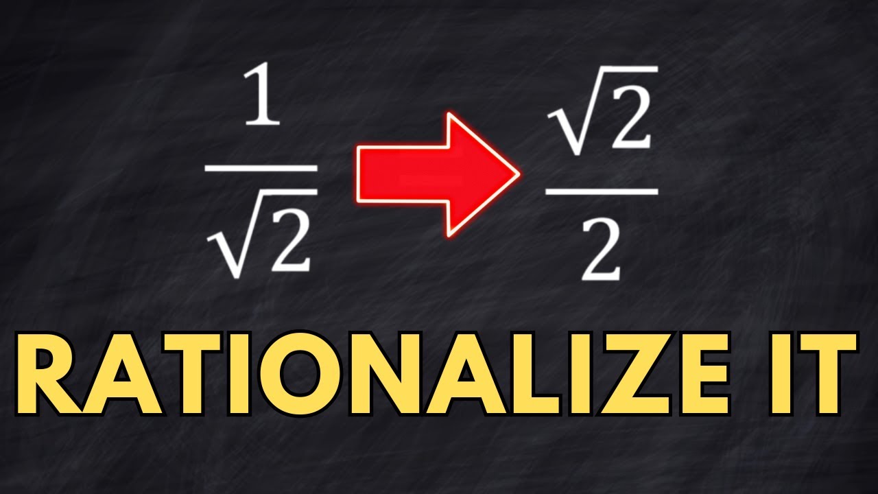 Learn Rationalizing Denominators in 3 MINUTES! (Really. I don't waste ...