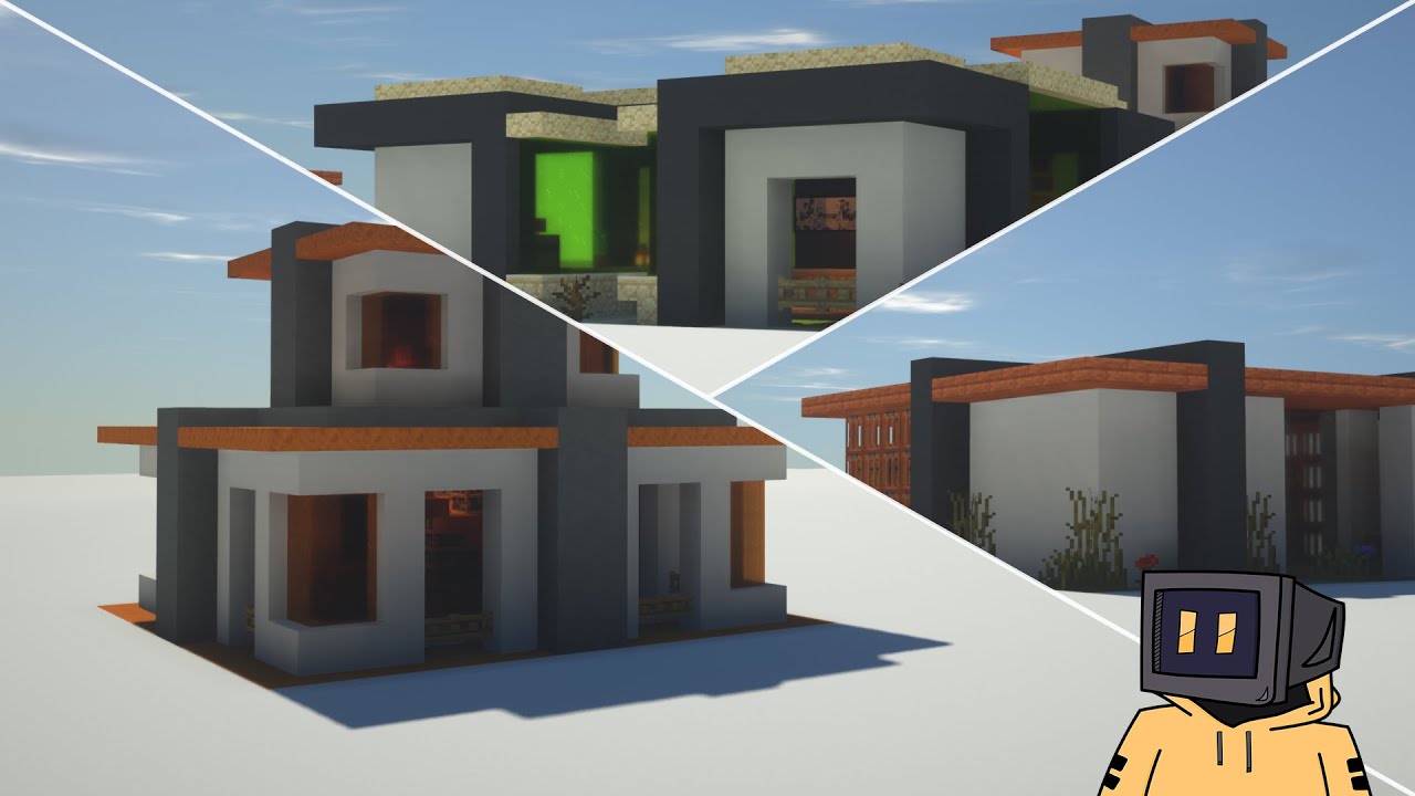 One-Chunk Modern Houses for Warm Biomes | Minecraft 1.15.2 - YouTube
