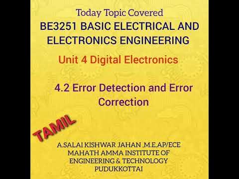 4.2 Error Correction and Error Detection - YouTube