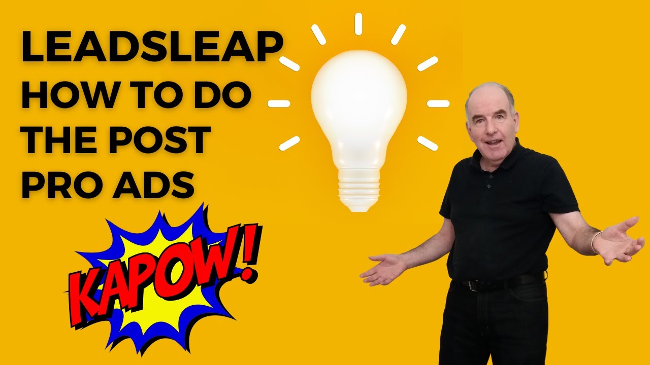 LeadsLeap 🔥🔥🔥 How To Set Up Post Pro Ads 🔥🔥🔥 One Benefit Of The Leads ...