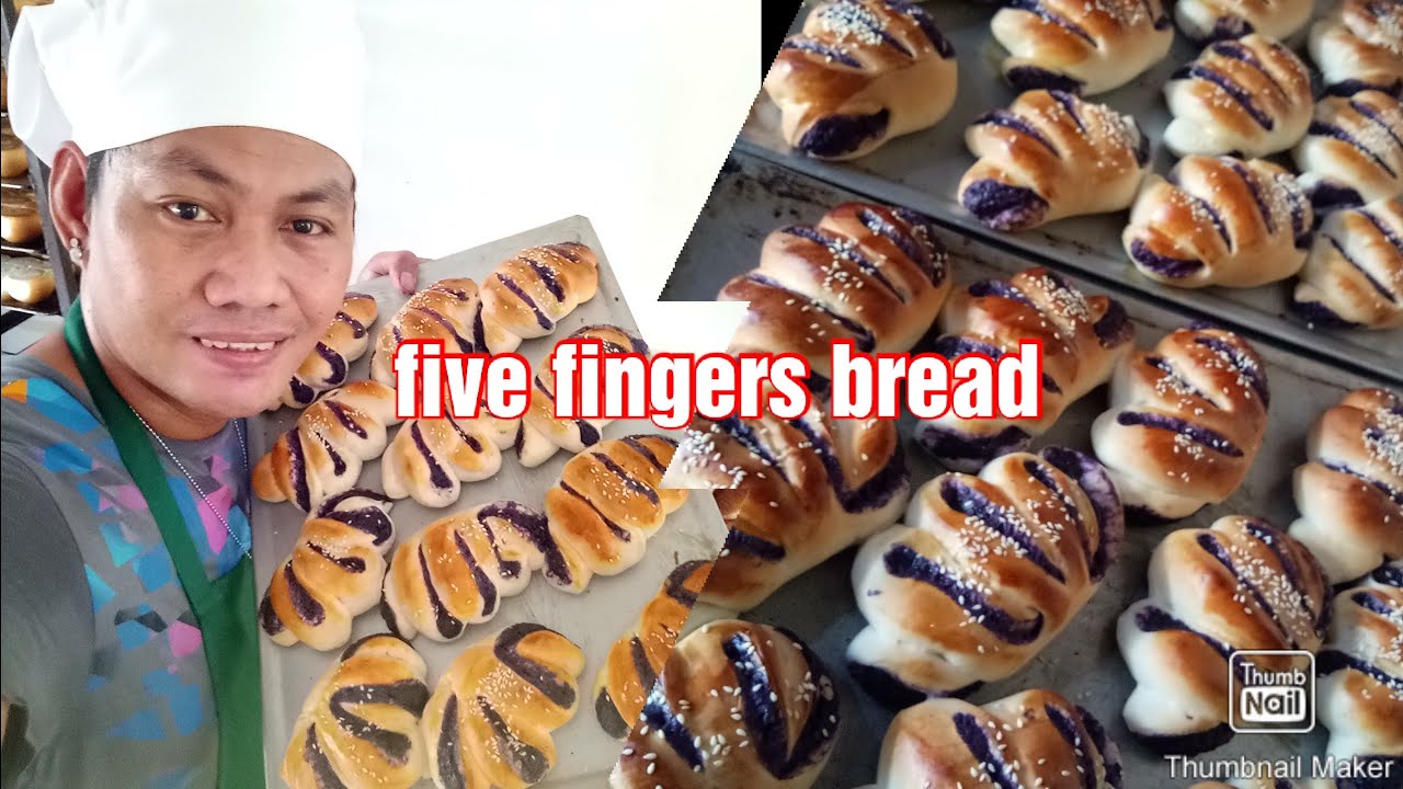 how tO make five finger bread step by step. - YouTube