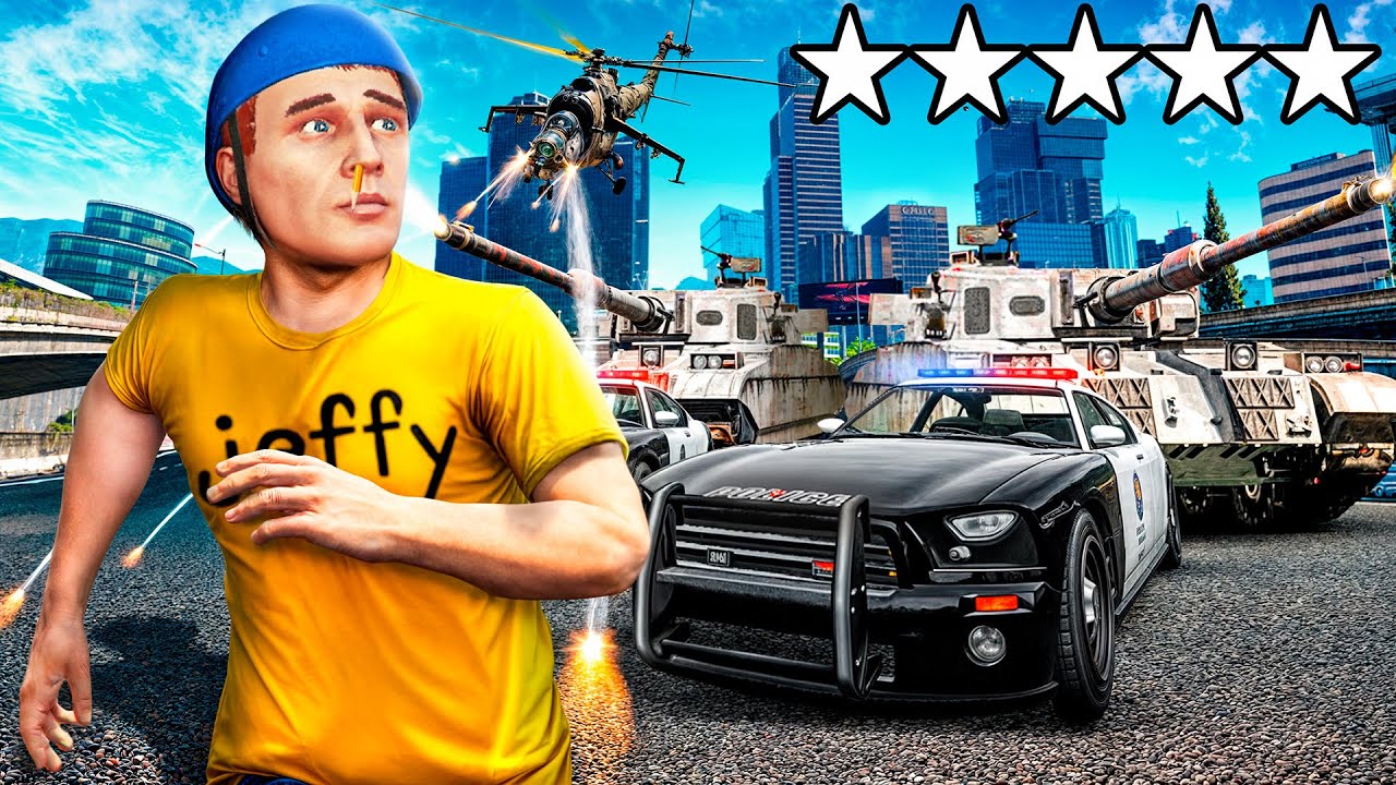 Surviving a 5 STAR WANTED LEVEL for 24 HOURS In GTA 5! - YouTube