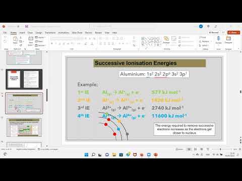 Ionisation Energy Part 2 - YouTube