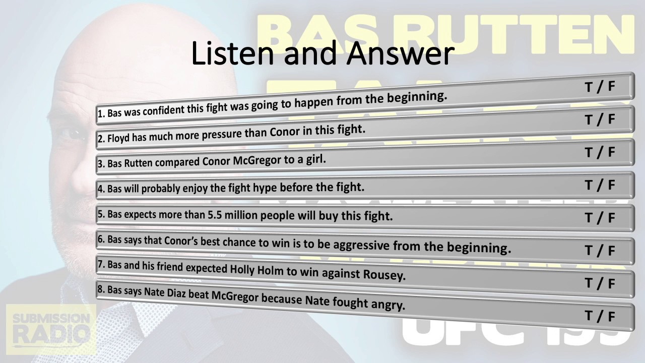 English Listening Practice - Mayweather/McGregor (Bas Rutten Interview ...