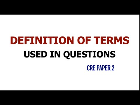 definition of terms used in questions | terms used in questions | cre ...