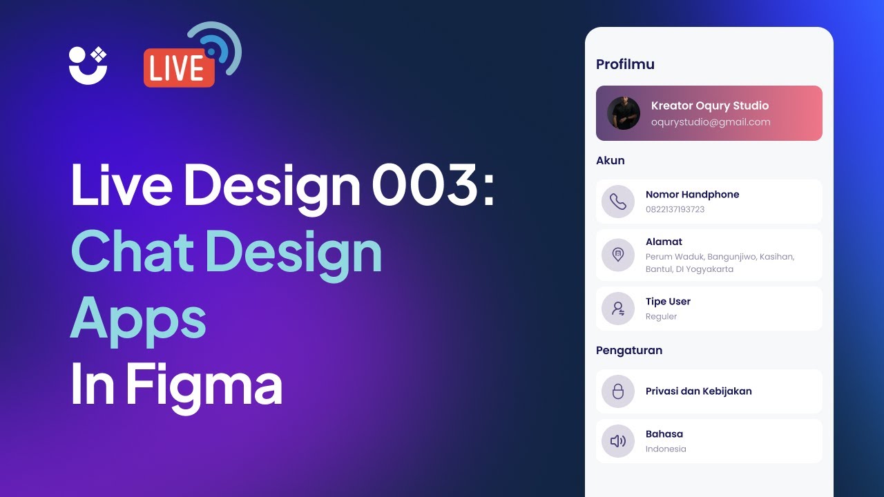 Live Design: Membuat Setting App Page di Figma - YouTube
