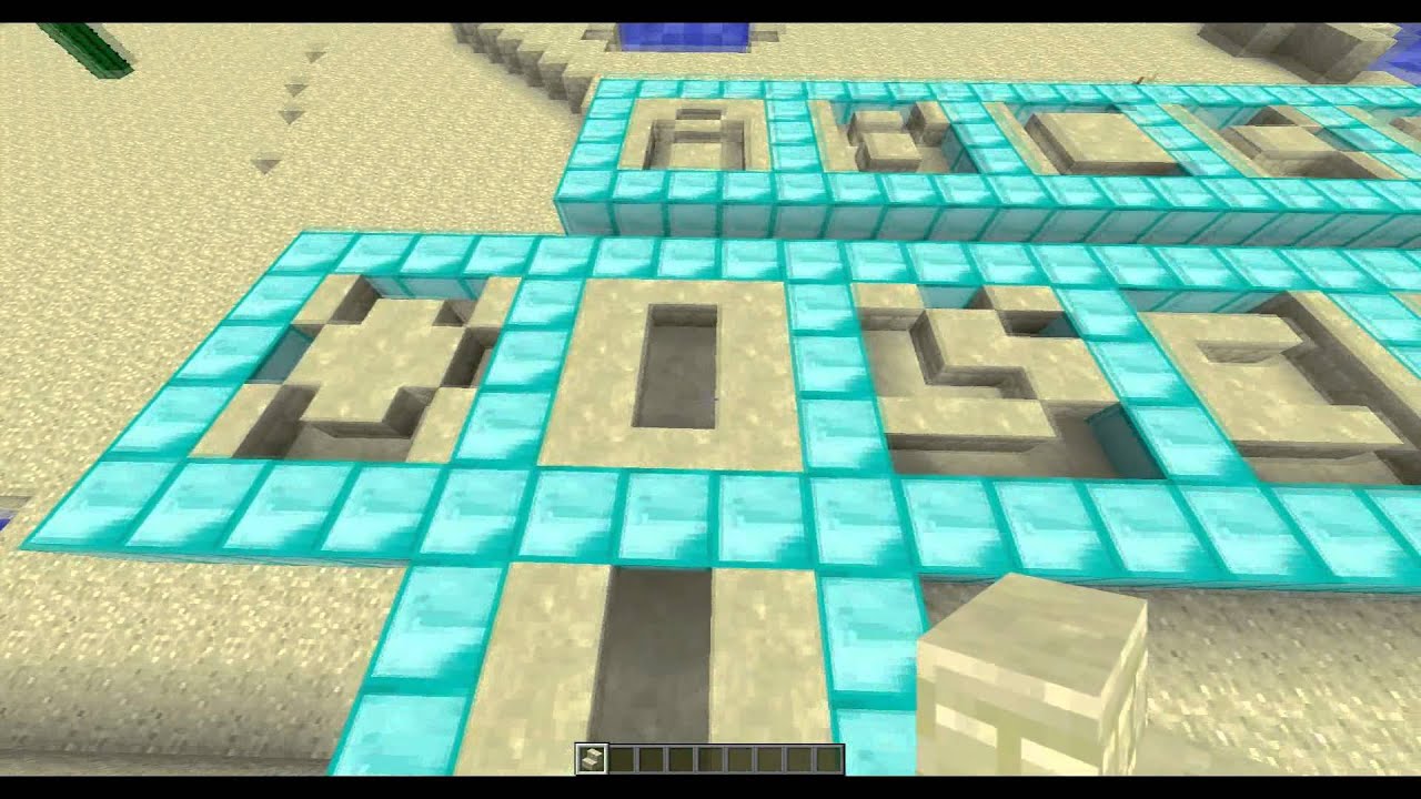Minecraft 3x3 Horizontal Text - YouTube