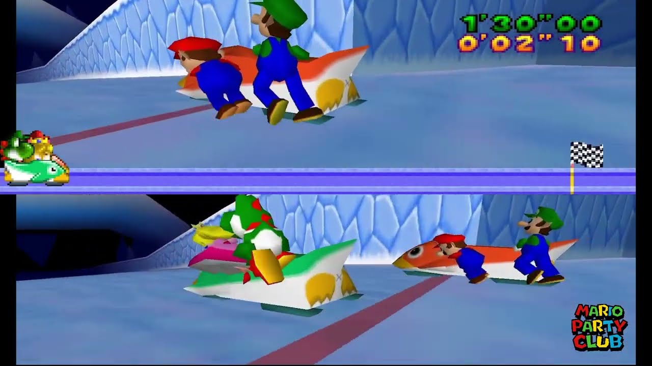 Mario Party 2 - Minigame - Bobsled Run - YouTube