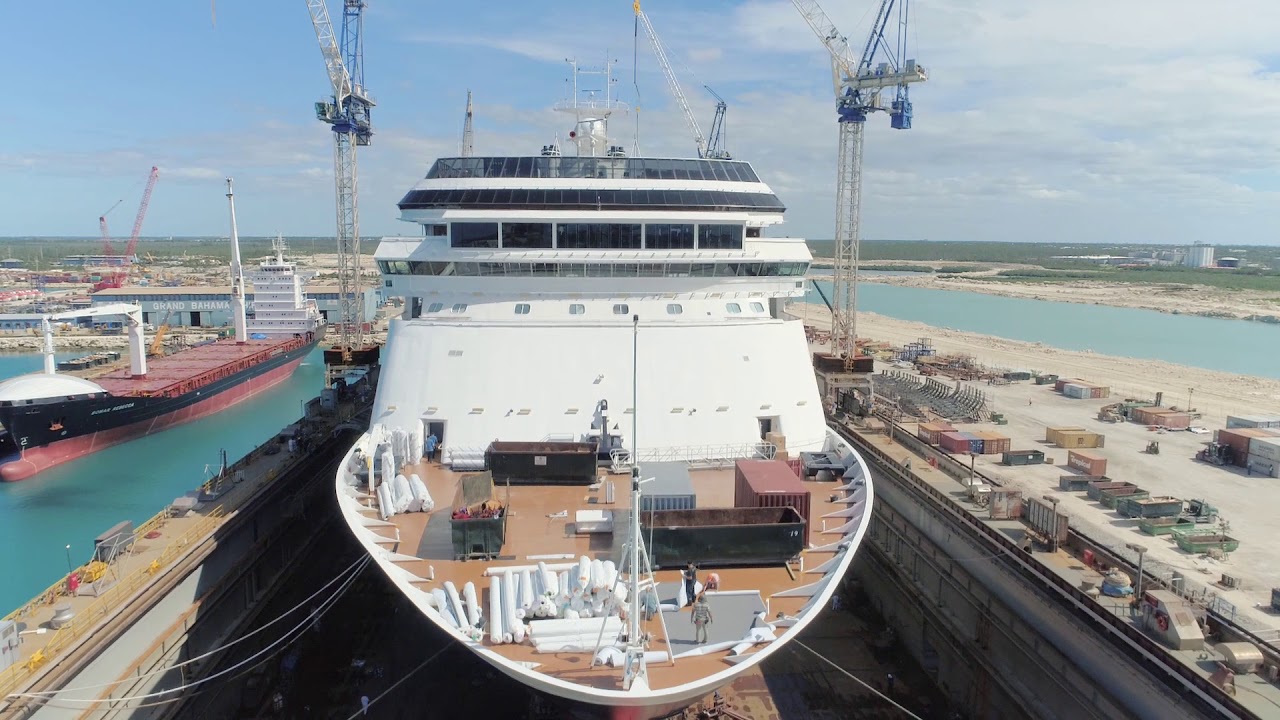 MS Rotterdam in dry dock - YouTube