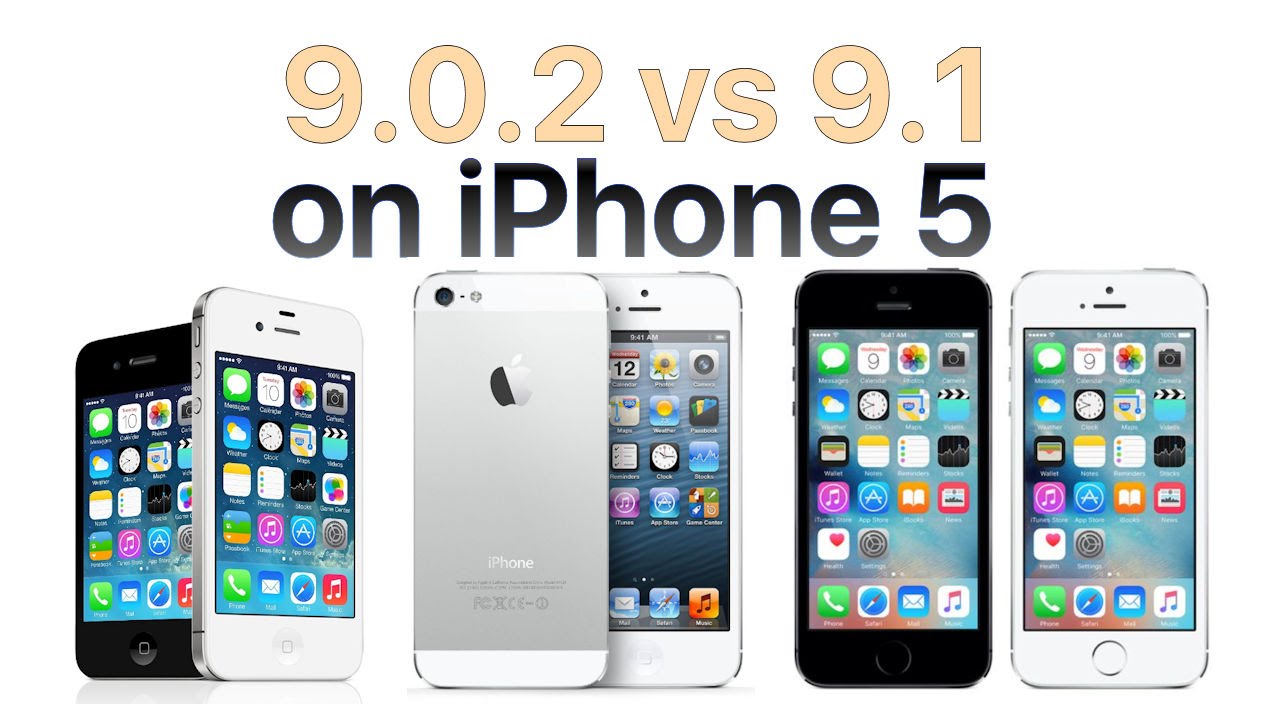 iPhone 5 iOS 9.1 vs iOS 9.0.2 - YouTube