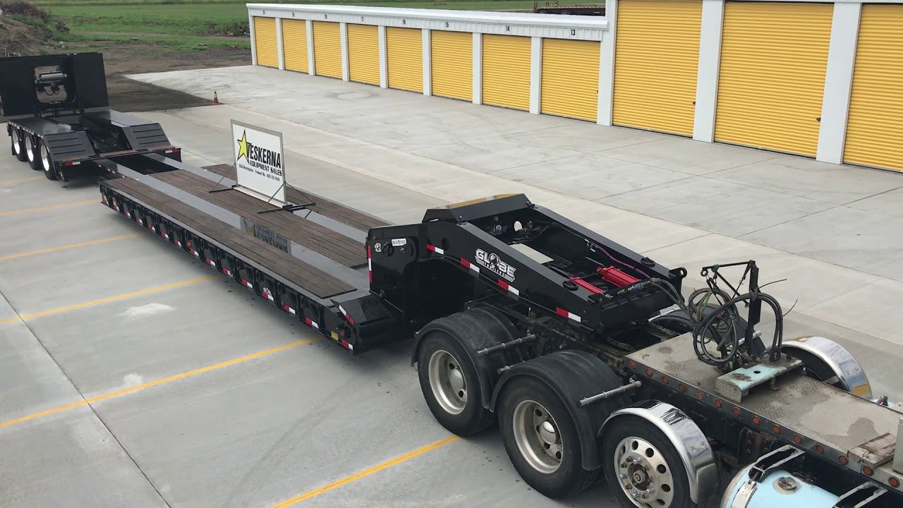 2017 GLOBE 55 ton Extendable stretch lowboy with 4th axle fli For Sale ...