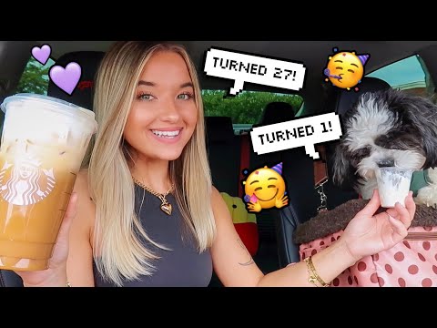 BIRTHDAY VLOG! gift unboxing with Melo and free Starbucks! 🥳