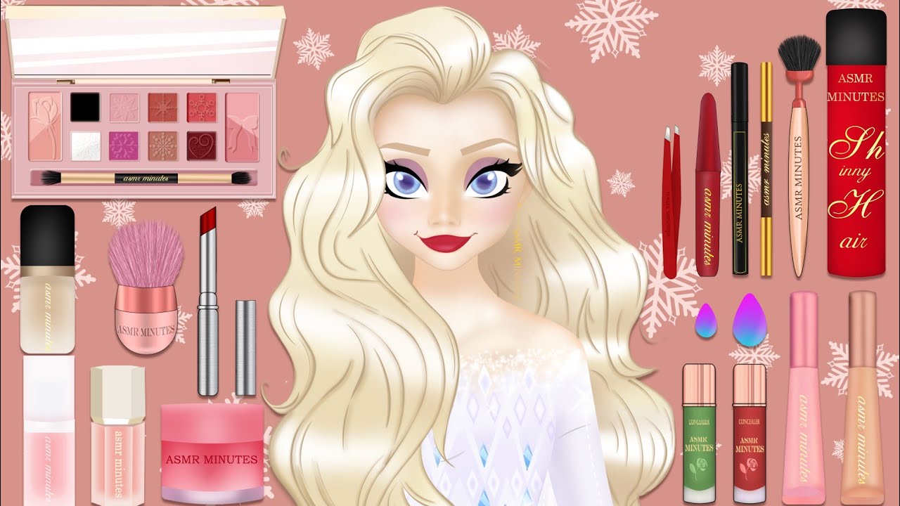 asmr makeup 🎧 Disney's frozen Elsa makeup tutorial 💄💋👠 - YouTube