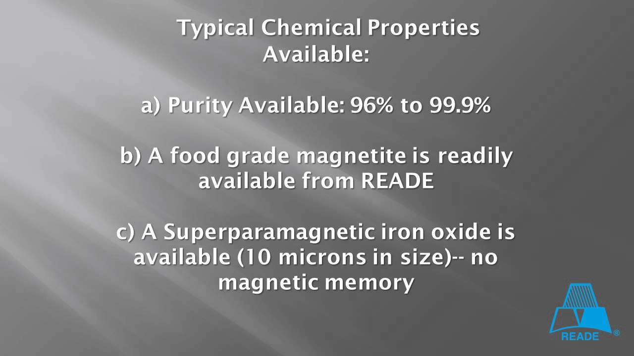 Black Iron Oxide / Magnetite / Magnetic Oxide from Reade - YouTube