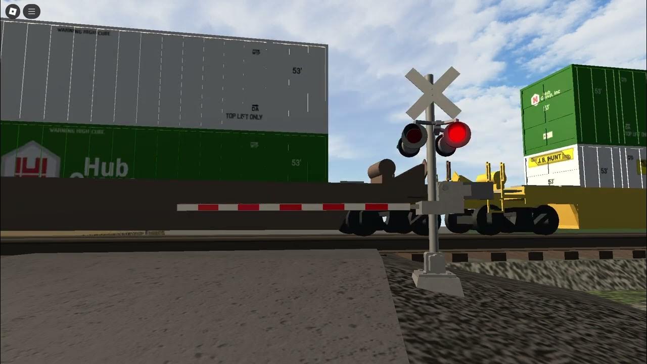 NS 4806 Leads Intermodal East | Rd Railroad Crossing - YouTube