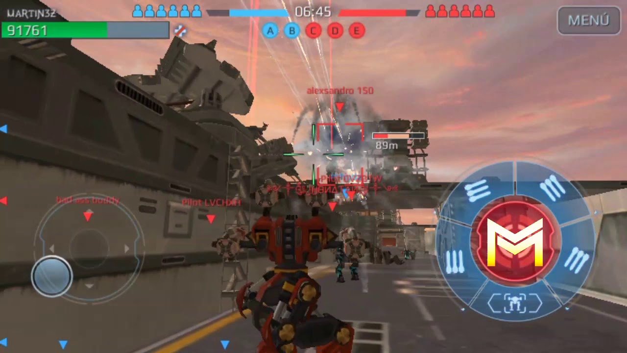 GL. PATTON X4 PIÑATAS MARTÍNEZ GAMEPLAY WAR ROBOTS - YouTube