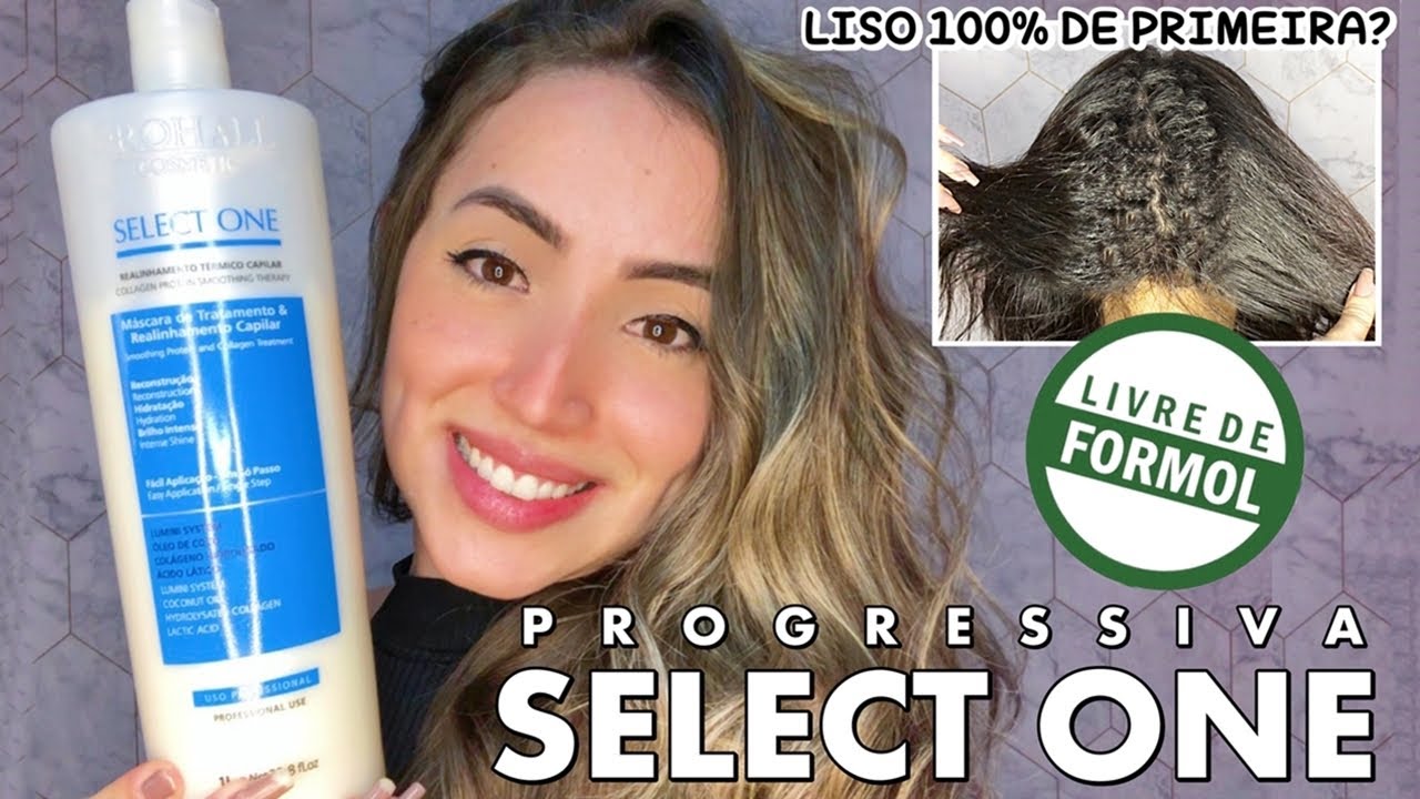 TESTANDO A PROGRESSIVA SELECT ONE DA PROHALL | SEM FORMOL | LISO DE ...