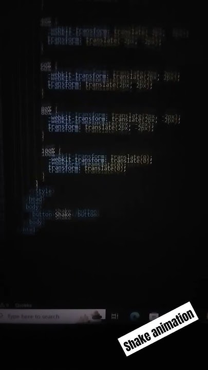 Shake Animation Coder Coders Boxshadow Creativecoder Code Csseffect Youtube
