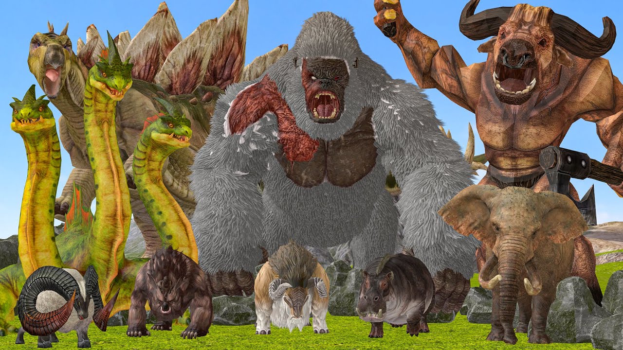 Epic Battle of Woolly Mammoth vs Mutant Buffalo vs Wild Animals ...