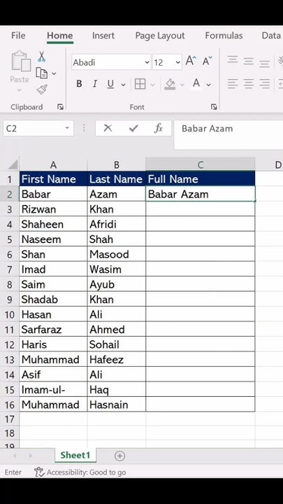 Flash Fill - Excel Tips #excel #excelshortcuts #exceltricks - YouTube