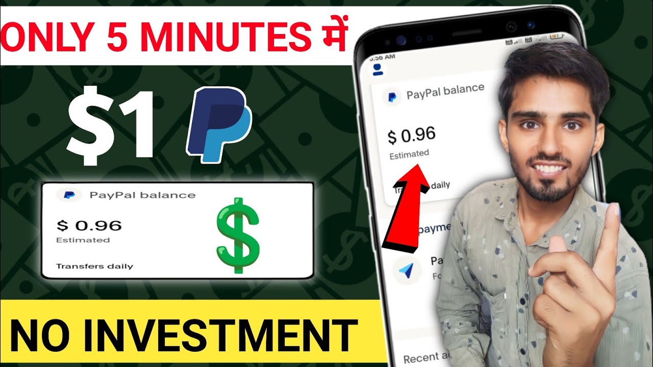 Free $1 ( ₹81 ) Paypal Earning App 2023 Today | Earn Money PayPal ...