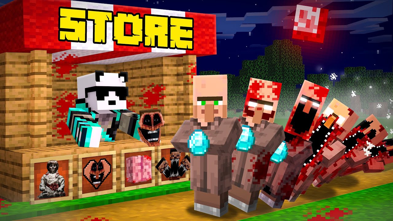 Minecraft But I Opened a SCARY SHOP - YouTube