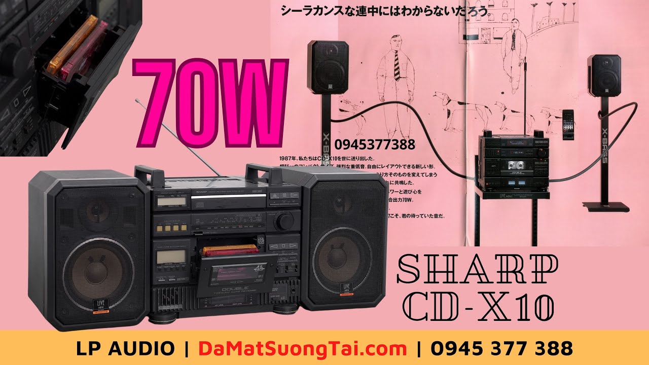 GIÁ 9T5 "SIÊU BOM TẤN" Radio cassette CD SHARP CD-X10 || LP AUDIO - YouTube