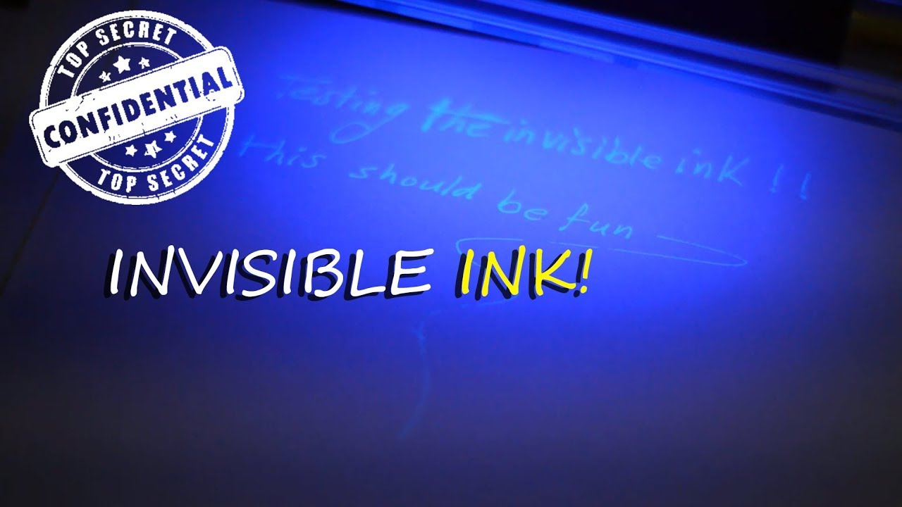 Write invisible words with the invisible ink - YouTube