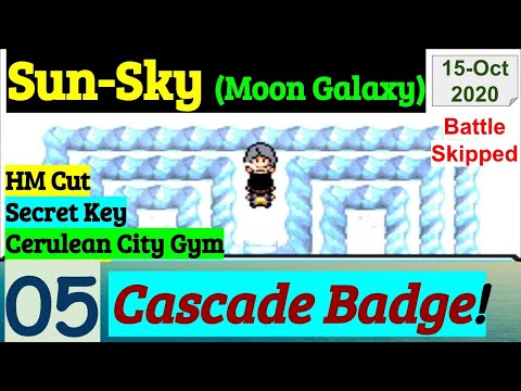 Pokemon Sun-Sky Part 5 Cascade Badge In Cerulean Gym | Secret Key & HM ...