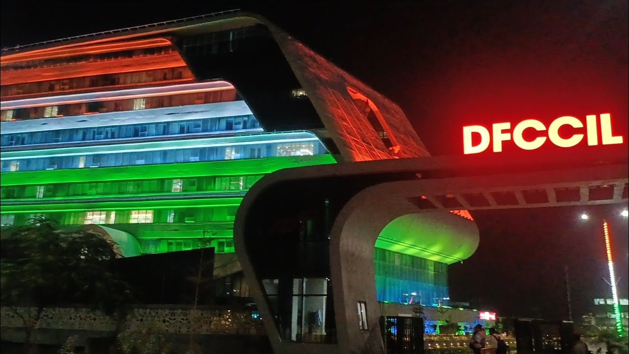 Night View of Dfccil HQ🚆🇮🇳|Preparation to Celebrate of 79th ...