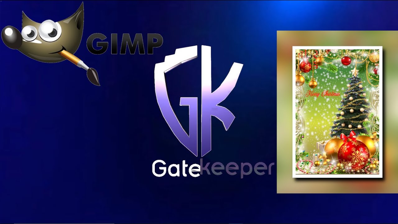 Gimp 2 10 Make a christmas card easy - YouTube