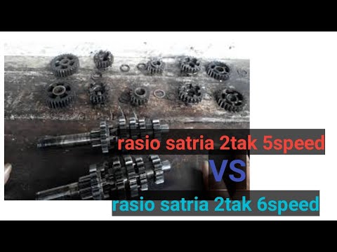 perbedaan dan persamaan rasio satria 2tak 6speed dengan rasio satria ...