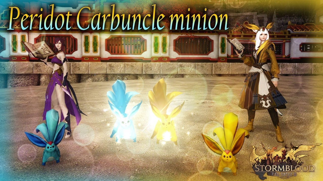 FFXIV: Peridot Carbuncle Minion! - YouTube