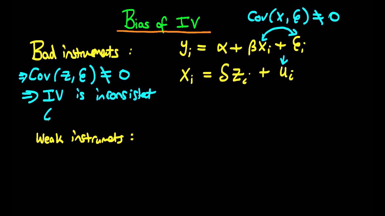 Bias of Instrumental Variables - part 1 - YouTube