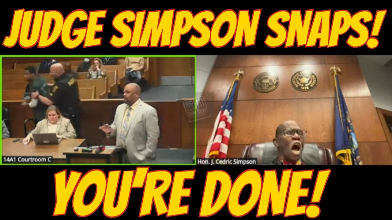 Judge Simpson SNAPS: “YOU’RE DONE!” After Defendant Loses It in Court ...