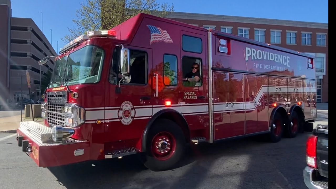 Providence RI Fire Department Tower Ladder 1 and Special Hazards ...