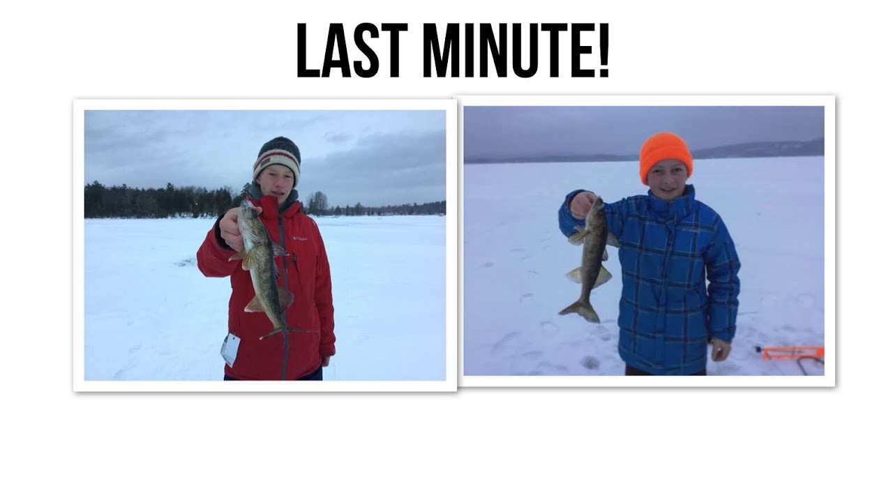Last Minute Walleye At Calabogie Lake First Ice! - YouTube
