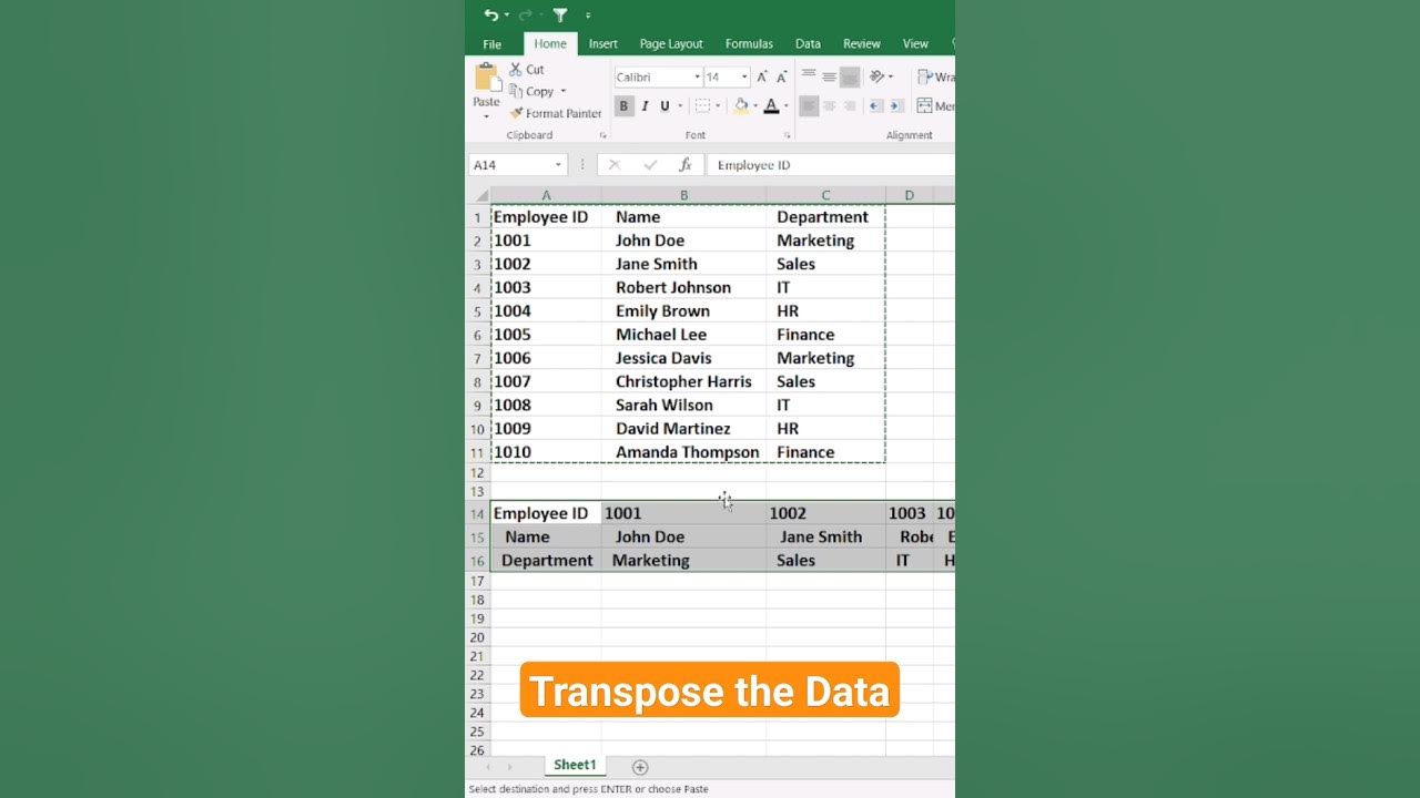How to convert rows into columns in excel |Transpose Data in Excel # ...