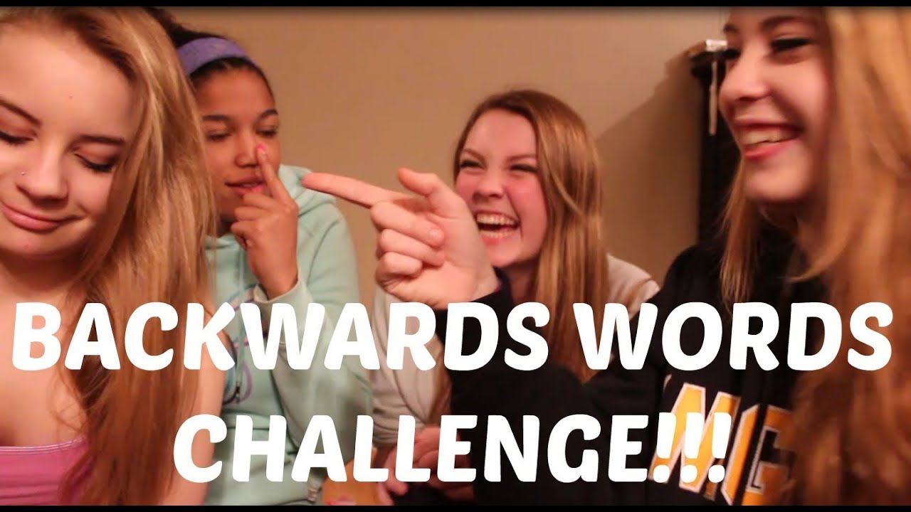 BACKWARDS WORD CHALLENGE!!! - YouTube