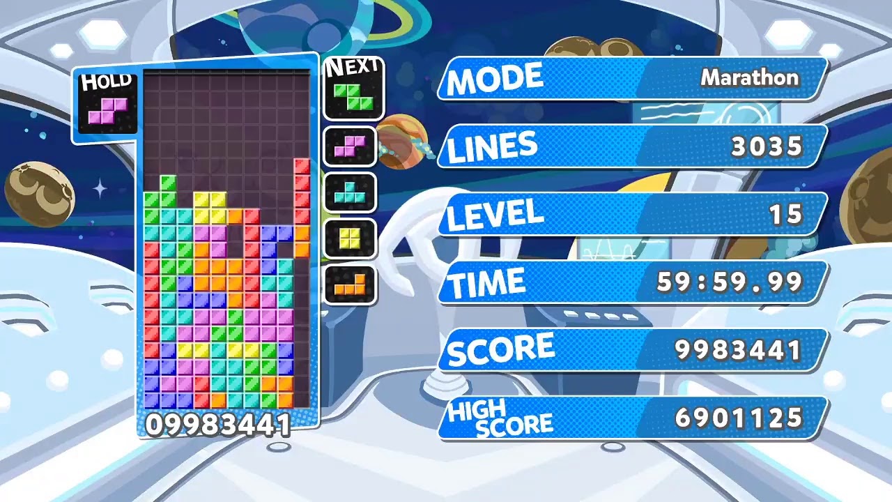 Stream ends when I lose or get 10 million points (Endless Tetris) - YouTube