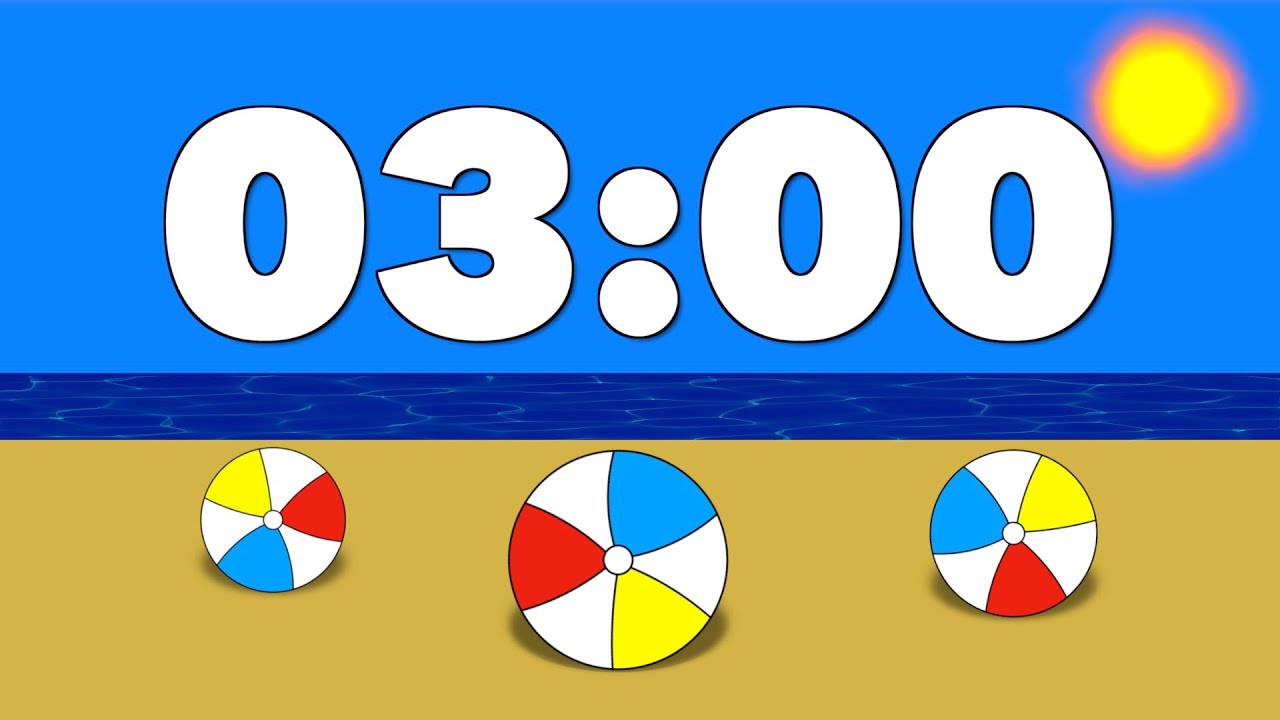 3 Minute Summer Timer: Animated Beach Scene - YouTube