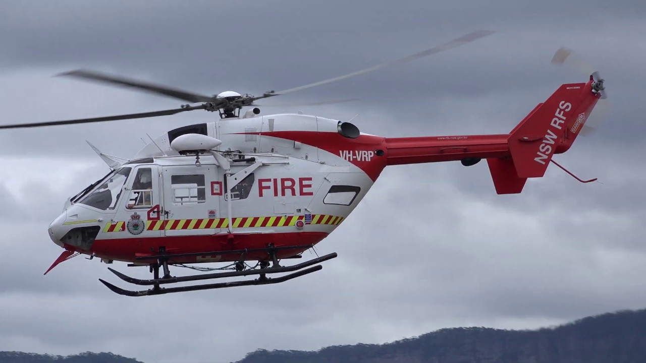 RFS helicopter vh vrp take off 09 01 2020 - YouTube