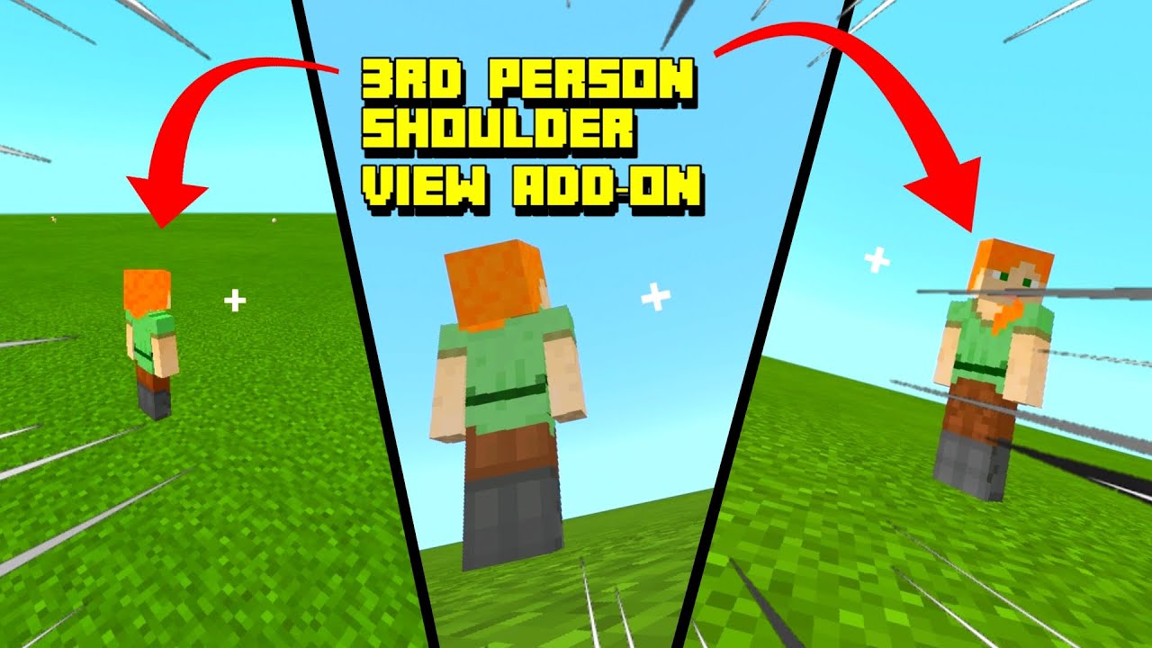 3rd Person Shoulder View Add-on in Hindi | Best Minecraft Pocket ...