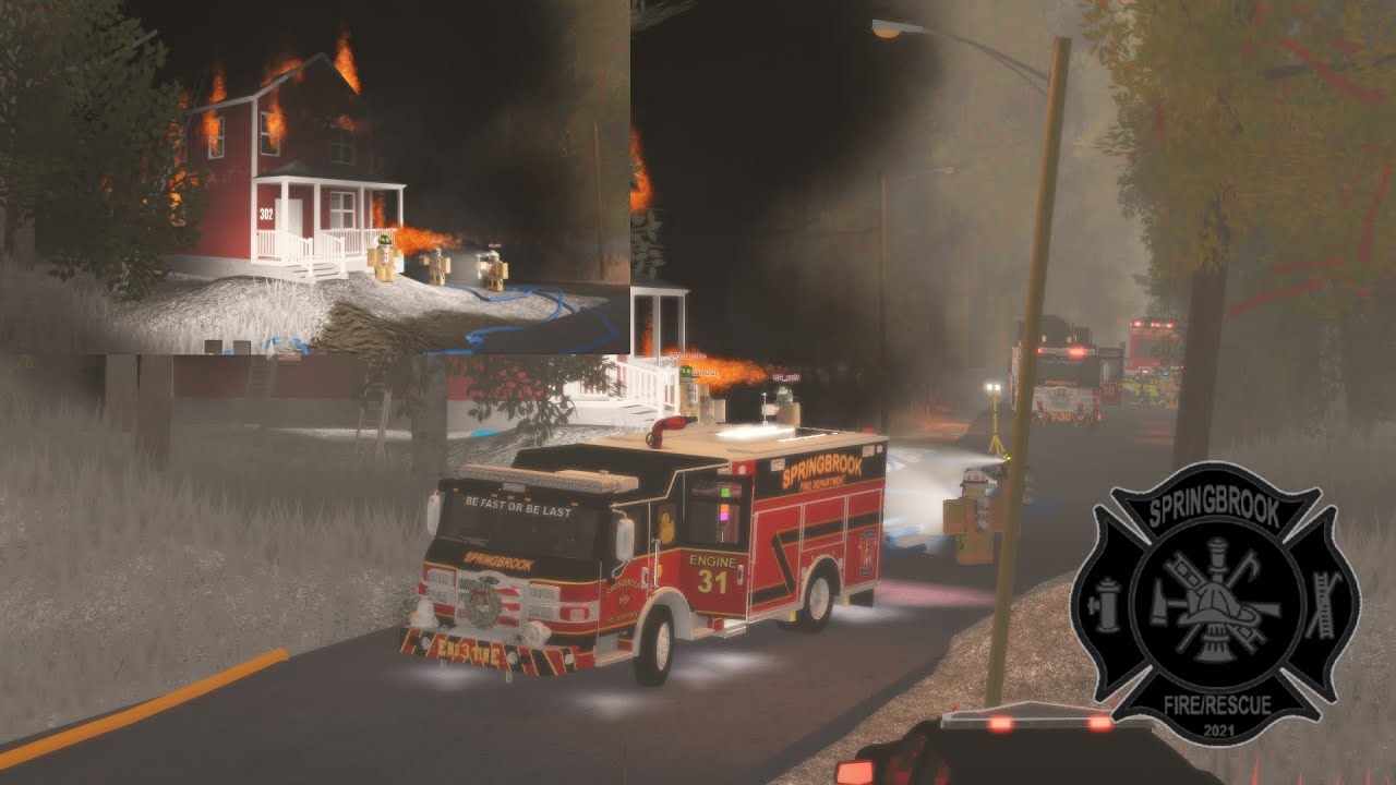 Fully Involved House Fire! | Roblox Springbrook - YouTube