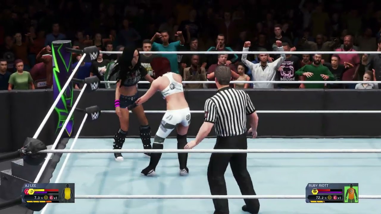 WWE 2K19 AJ Lee Vs Ruby Riot Submission Match - YouTube