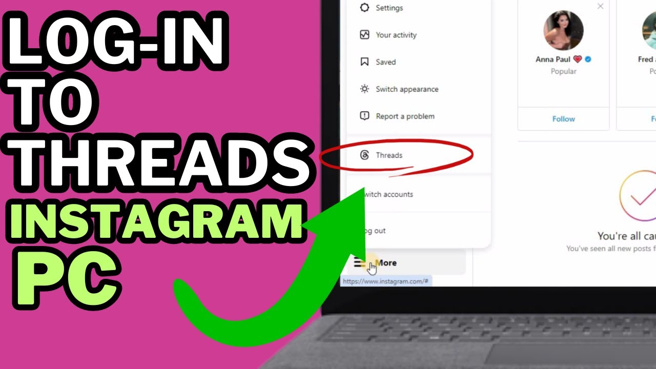 How to Log-In to Threads on Instagram Laptop/PC - YouTube