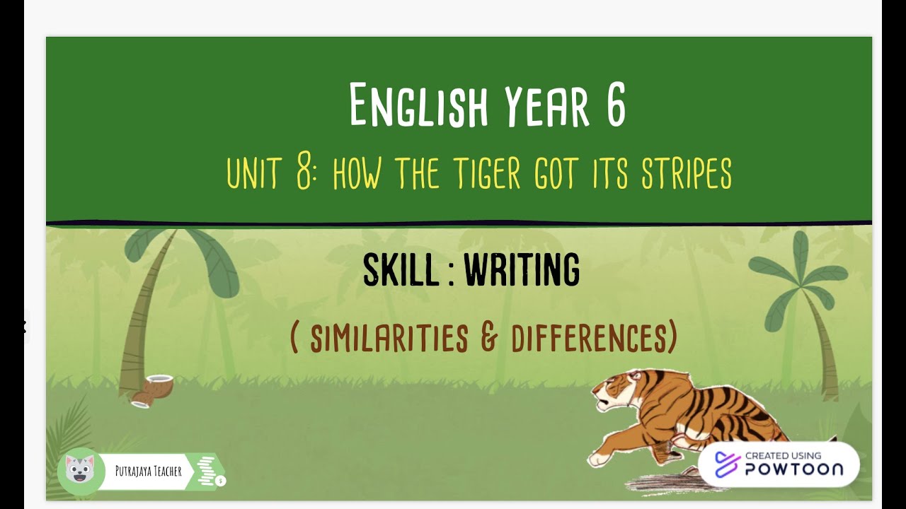 English Year 6 Page 78 Unit 8: How The Tiger Got Its Stripes (Writing ...