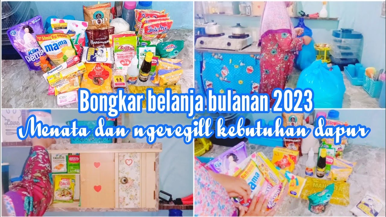 BONGKAR & MENATA HASIL BELANJA BULANAN || LANJUT NGEREFILL KEBUTUHAN ...