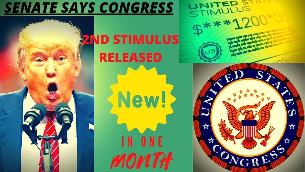2ND STIMULUS CHECK RELEASED IN 1 MONTH - YouTube