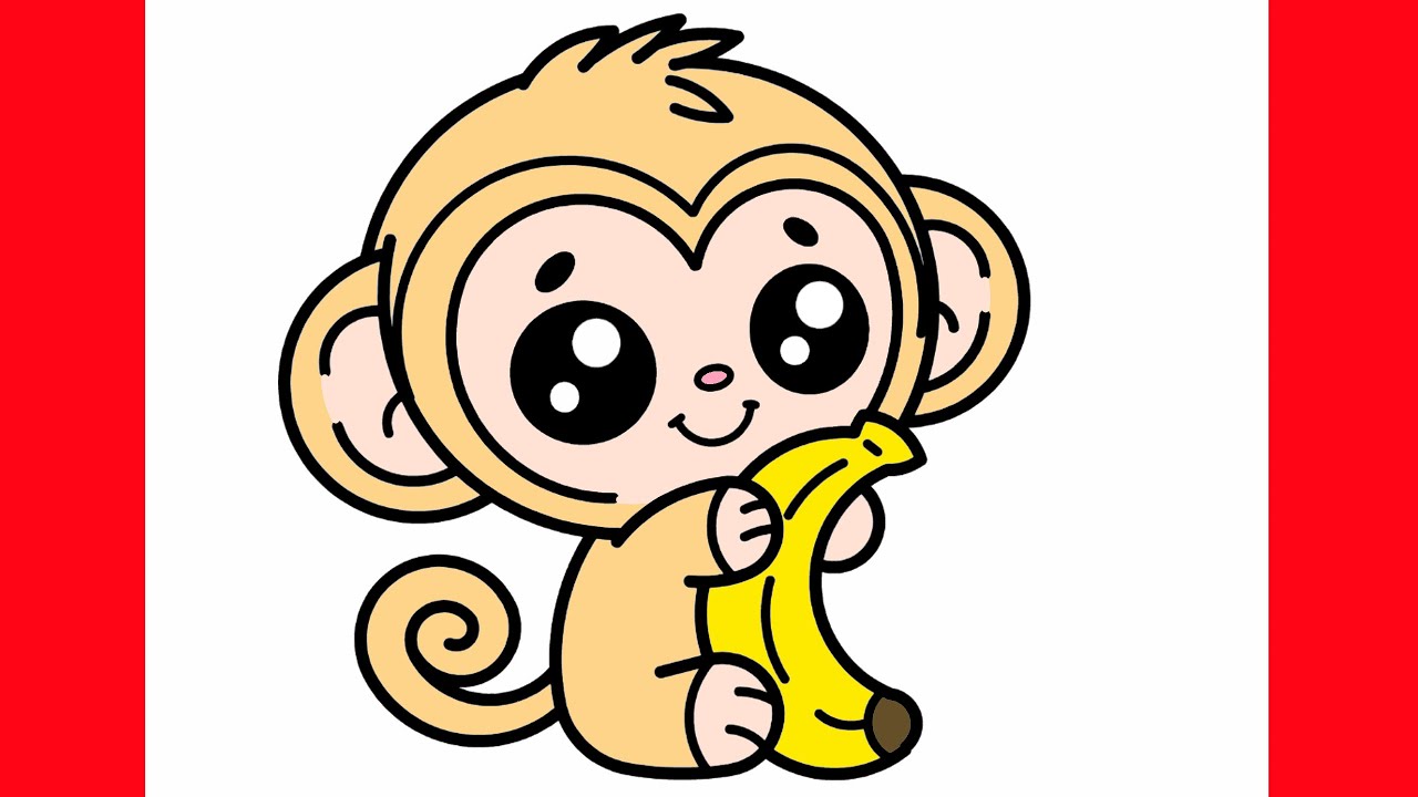 Affe zeichnen 6 schritt für schritt für anfänger & kinder - Zeichnen ...